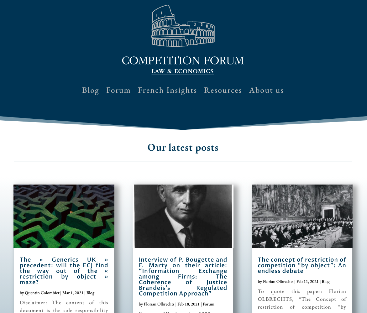 Nuevo blog sobre derecho de la competencia: Competition Forum – Derecho ...